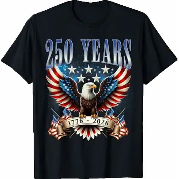 American Flag Eagle Two Hundred Fifty Years T-Shirt - Walmart.com
