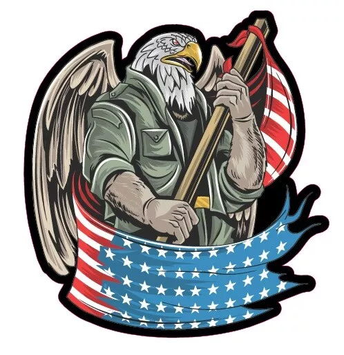 American Flag Eagle Usa Freedom Sticker Window Decal Multiple Phone ...