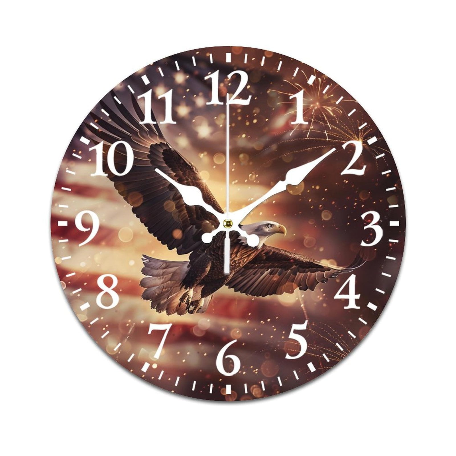 American Flag Eagle Wall Clock Modern Design Clocks Wall Hanging Home ...