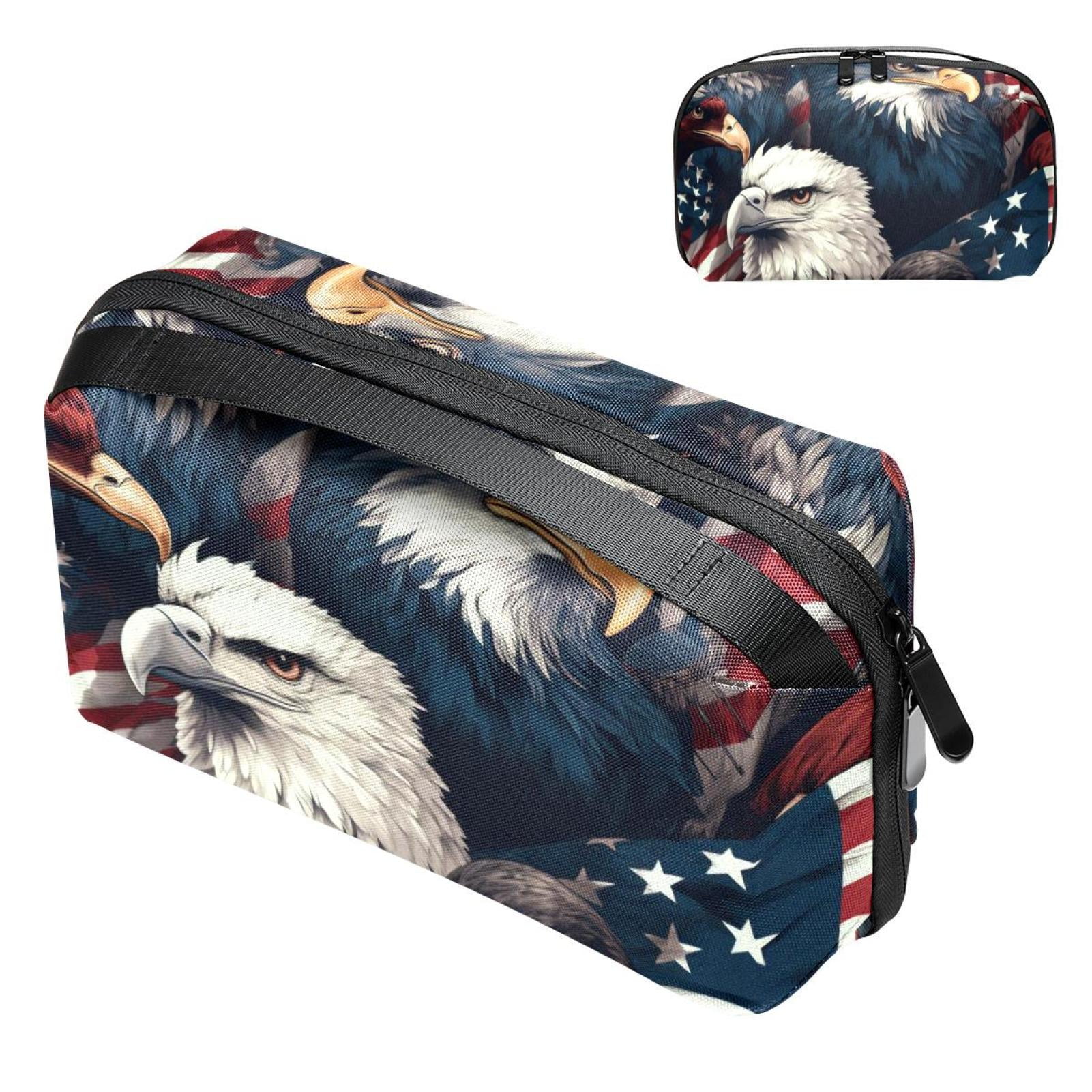 American Flag Electronic Organizer Travel Case, Waterproof Oxford Cloth ...