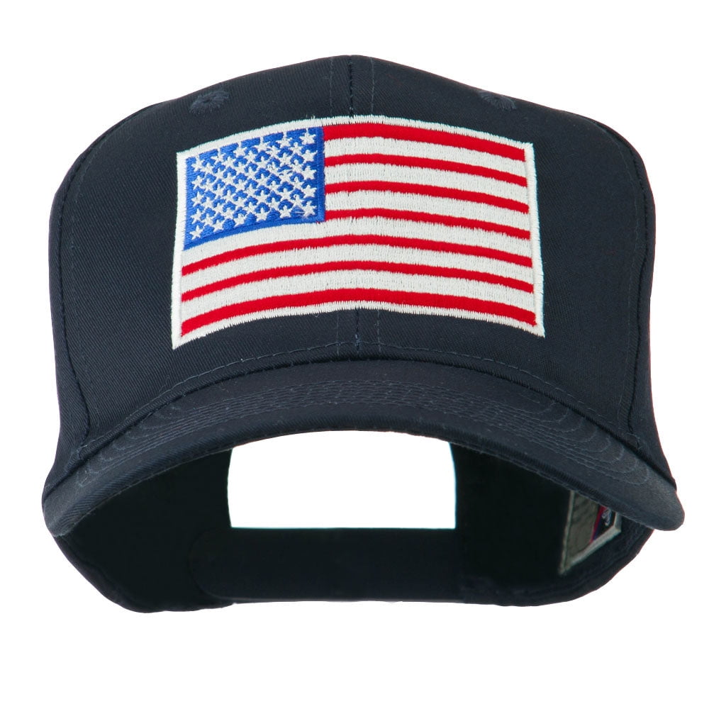 American Flag Embroidered Cap - Navy OSFM - Walmart.com