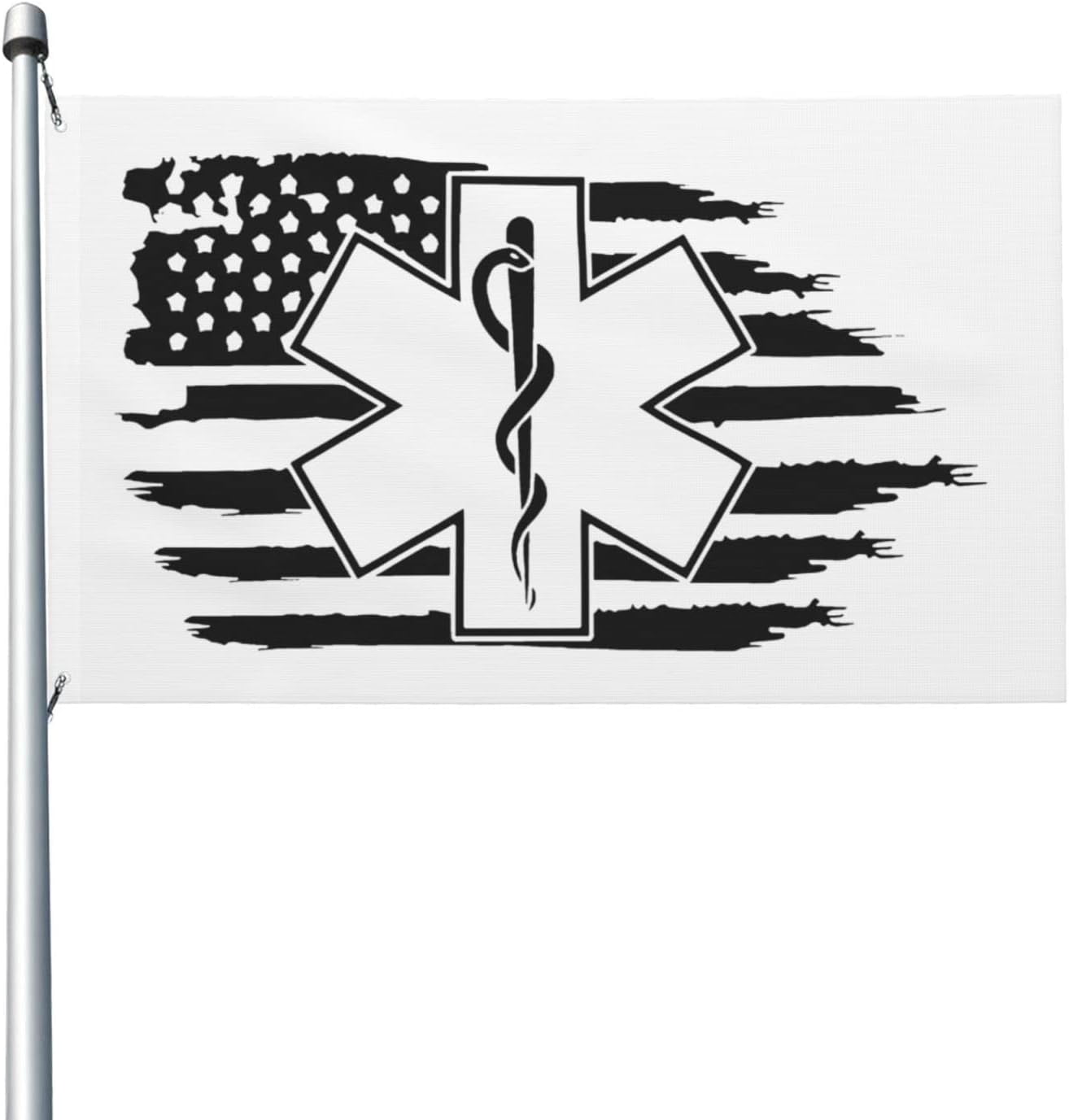 American Flag Ems Star Of Life Emt Paramedic Medic Flags 3x5 Ft Double ...
