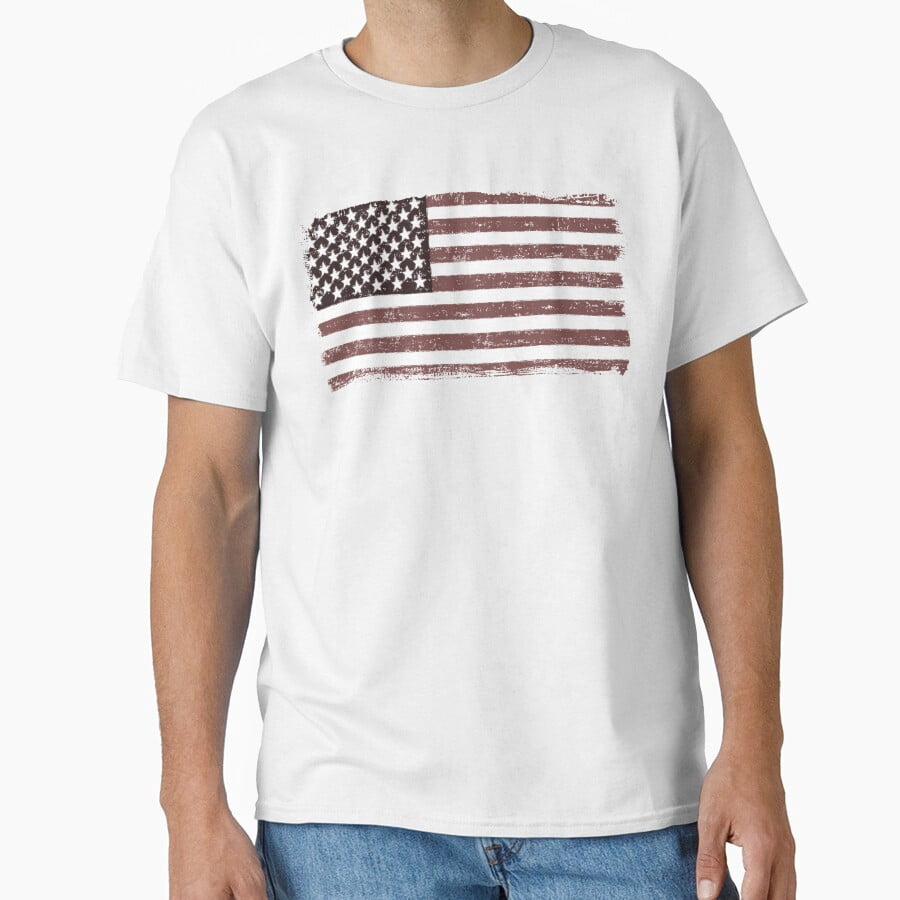 American Flag Faded Usa Retro Vintage T-Shirt - Walmart.com