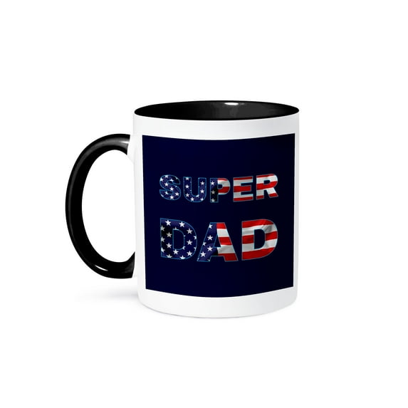 3dRose, American Flag family design - Super Dad on blue background ...