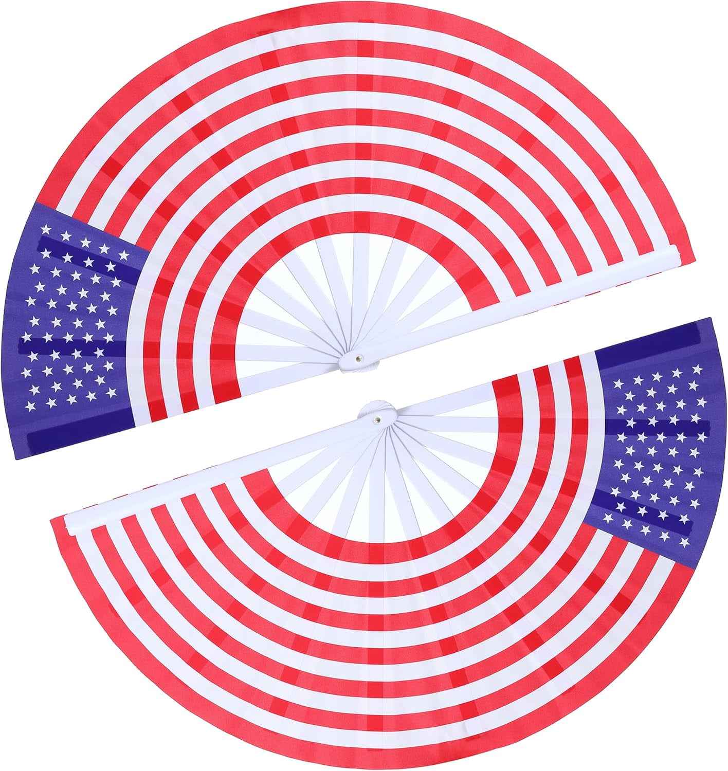 American Flag Fan-4th of July Folding Hand Fans-13inch Large Rave Fan ...