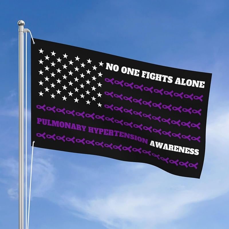American Flag Fight Pulmonary Hypertension Awareness Flags For Outside ...