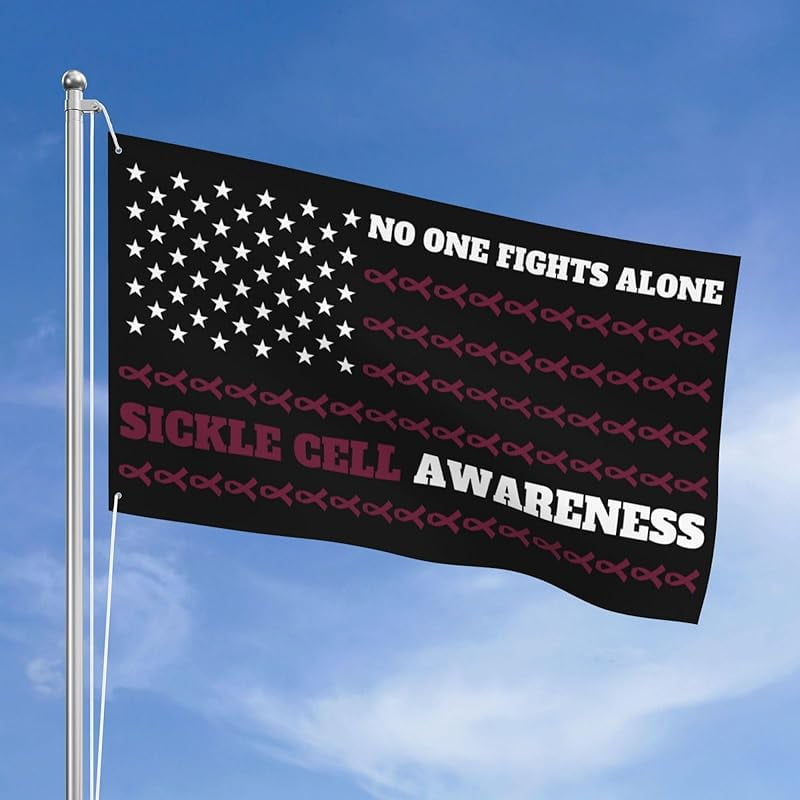 American Flag Fight Sickle Cell Awareness Flags For Outside 3x5 Ft ...