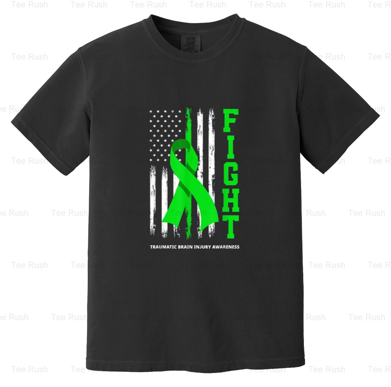 American Flag Fight Traumatic Brain Injury TBI Awareness Support ...