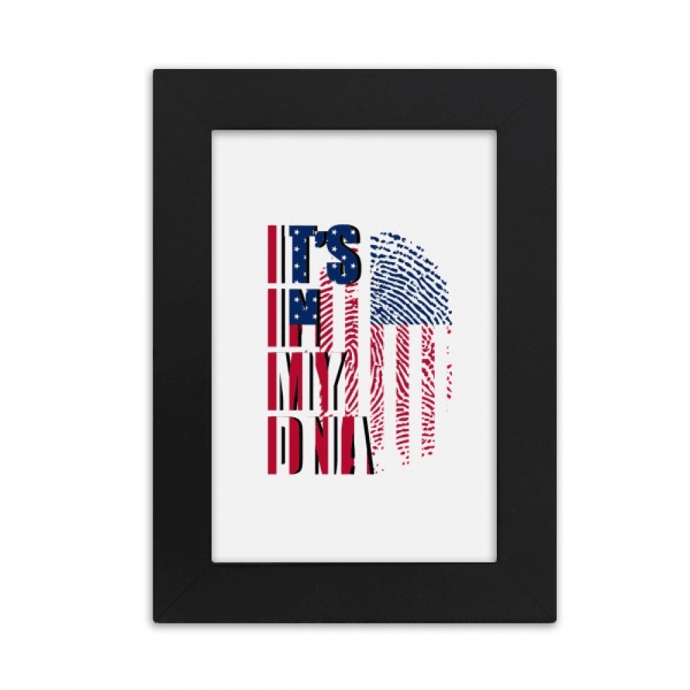 American Flag Fingerprint Gene Desktop Photo Frame Picture Display Art ...