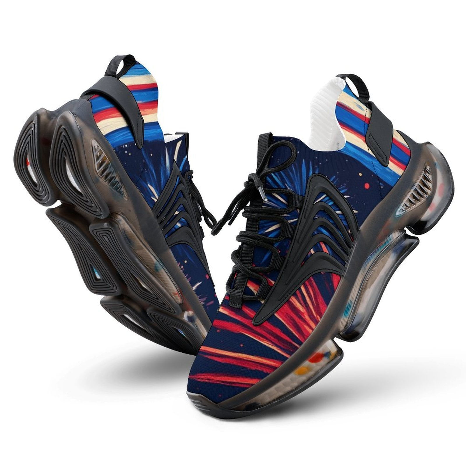 American Flag Fireworks Celebration Walking Shoes for Men Woman ...