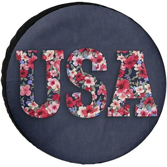 American Flag with Fireworks Spare Tire Cover Independence Day Memorial ...