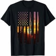 American Flag Fish Fisher Fisherman Funny Bass Fishing USA T-Shirt ...