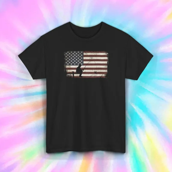 American Flag Fish T-Shirt Retro Usa Angler Gift - Walmart.com