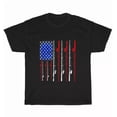 American Flag Fishing Rod T-Shirt Mens Fish Fisher Fishing Lover Tee ...