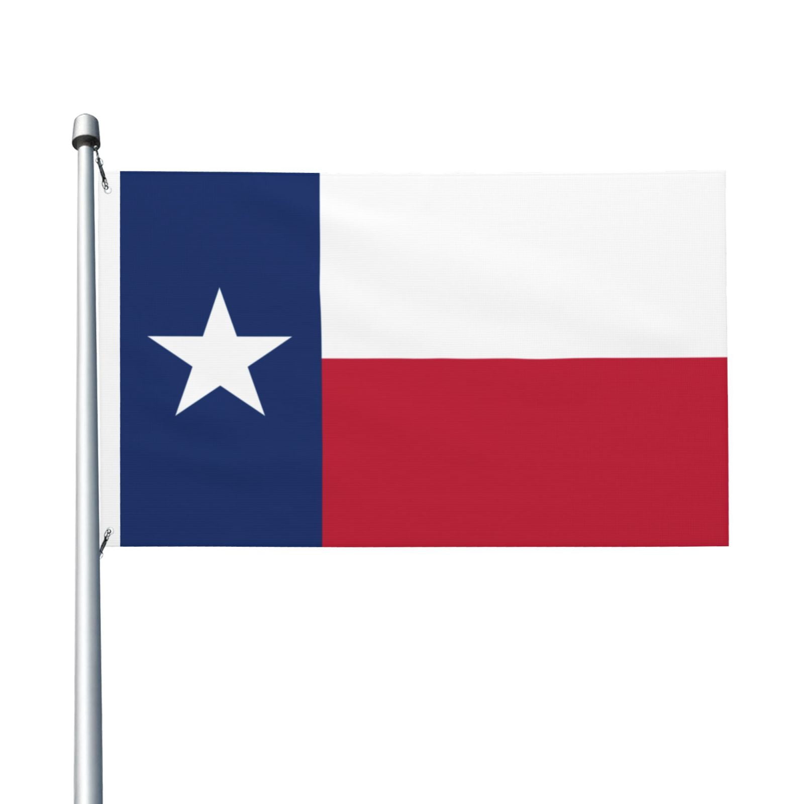 American Flag, Flag Of Texas, Double Sided Flags Banner With 2 Brass ...