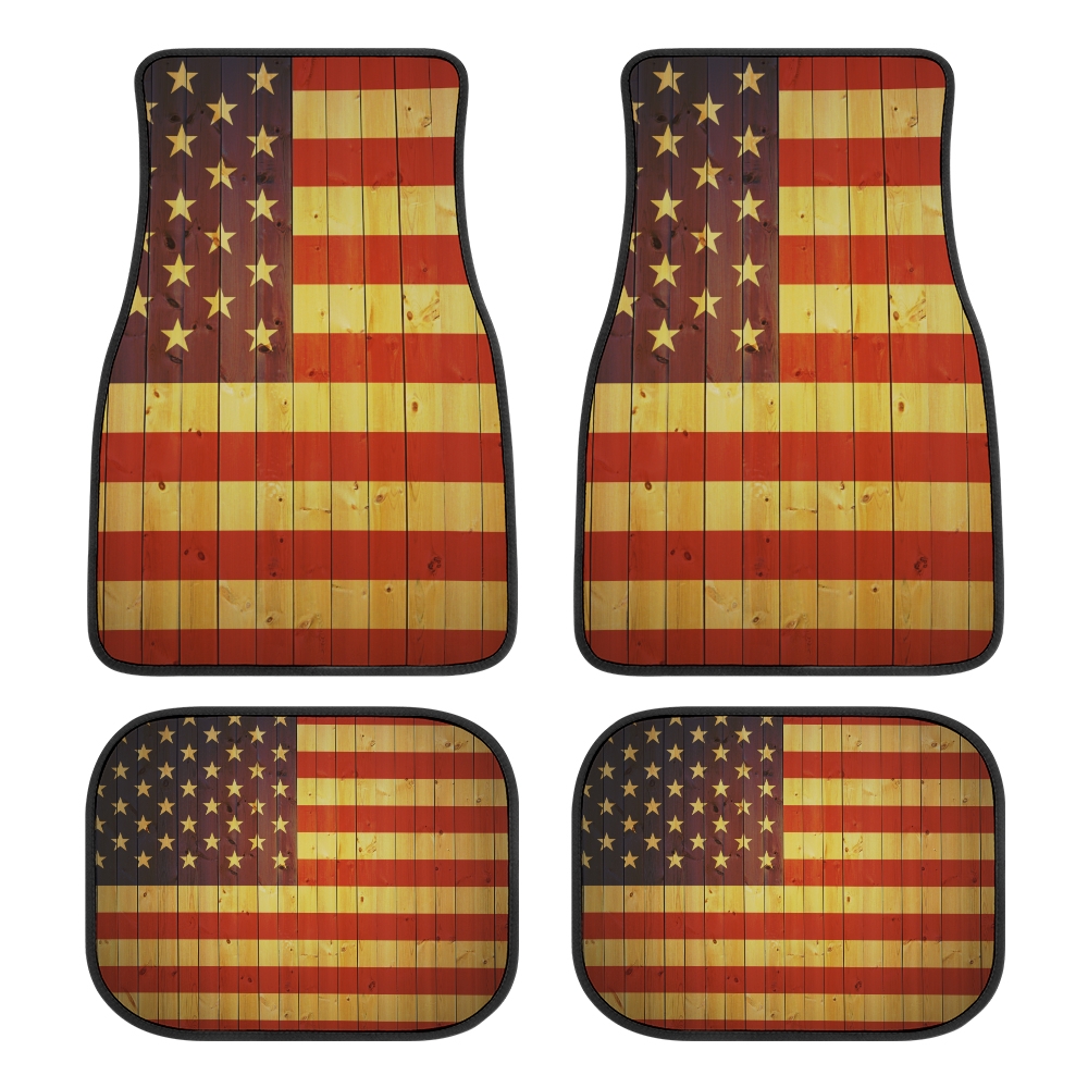 American Flag Floor Mats for Car Automotive Full Set Rubber Floor Mats ...