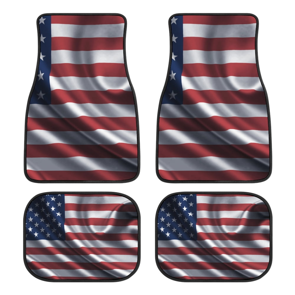 American Flag Floor Mats for Car Automotive Full Set Rubber Floor Mats ...