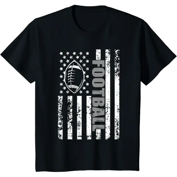 American Flag Football Patriotic Football T-Shirt - Walmart.com