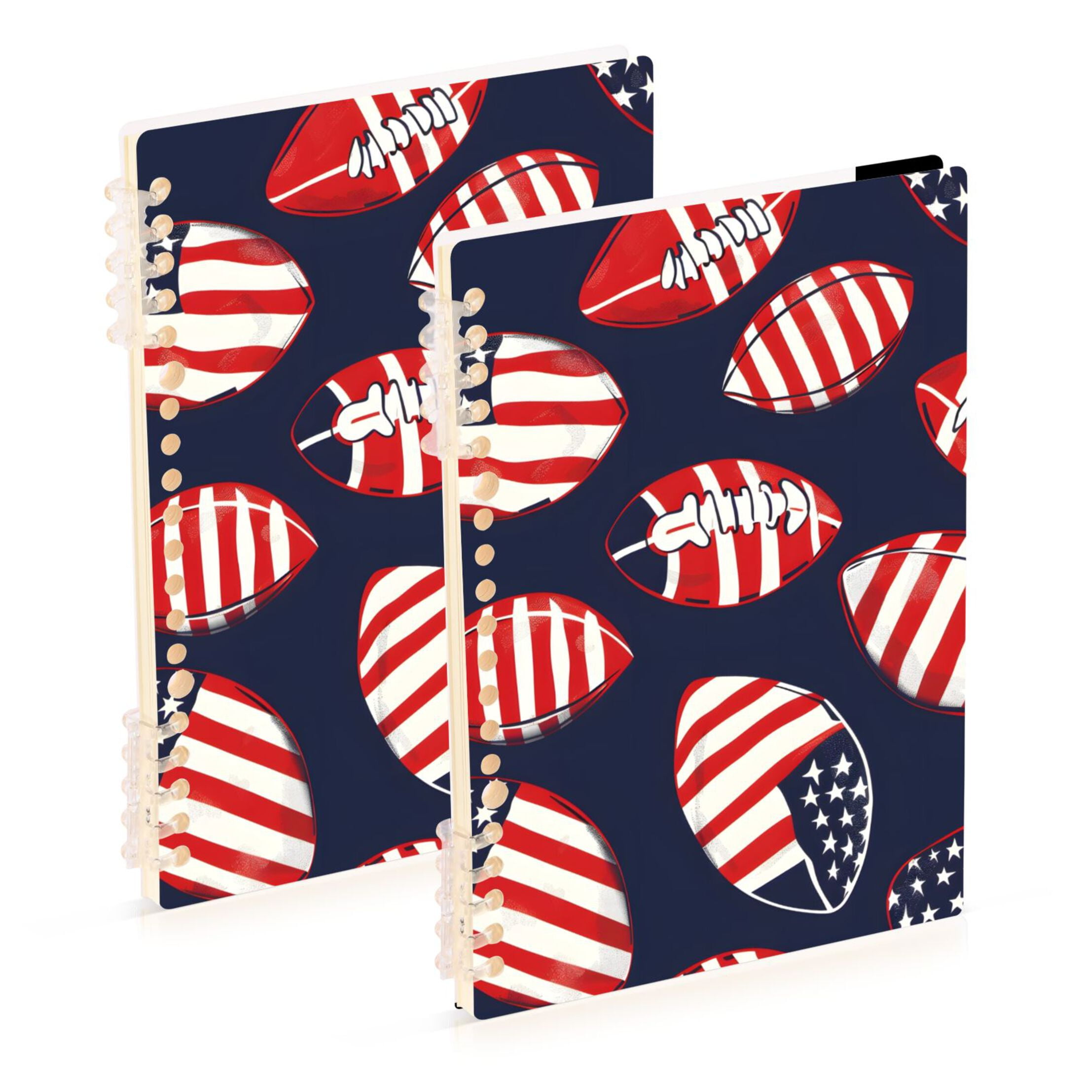 American Flag Football Ring Binder Notebook Journey Note Diary College ...