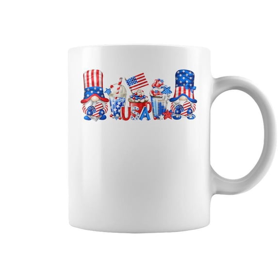American Flag For 4Th Of July Gnome Coffee Mugs - Walmart.com