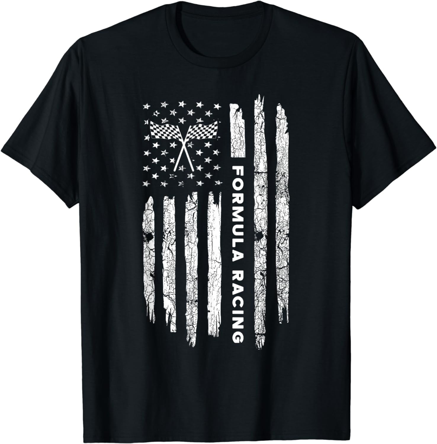 American Flag Formula Racing - Vintage Formula Racing T-Shirt - Walmart.com