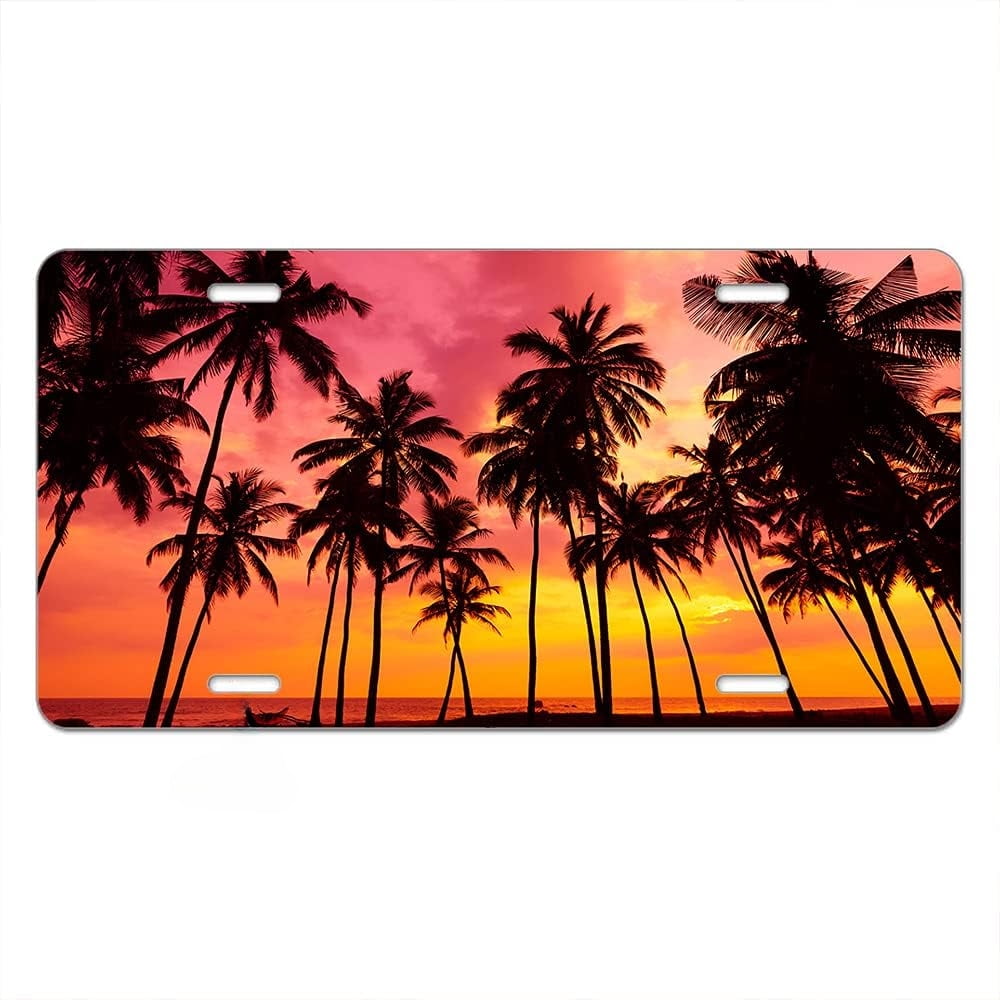 American Flag Front License Plate Aluminum Novelty USA Flag Banner ...