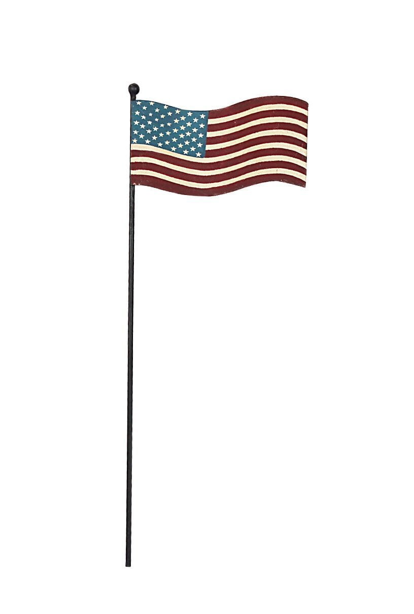 American Flag Garden Stake, Metal Vintage Americana Glory Flag Yard ...