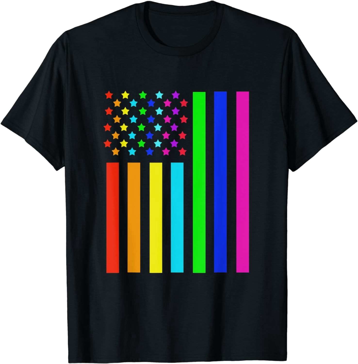 American Flag Gay Rainbow Pride LGBTQ LGBT 4th Of July T-Shirt ...