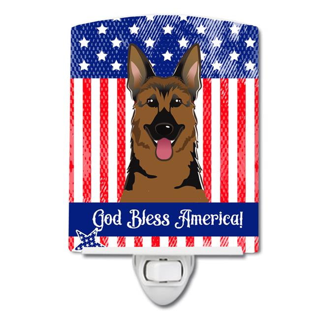American Flag & German Shepherd Ceramic Night Light - Walmart.com