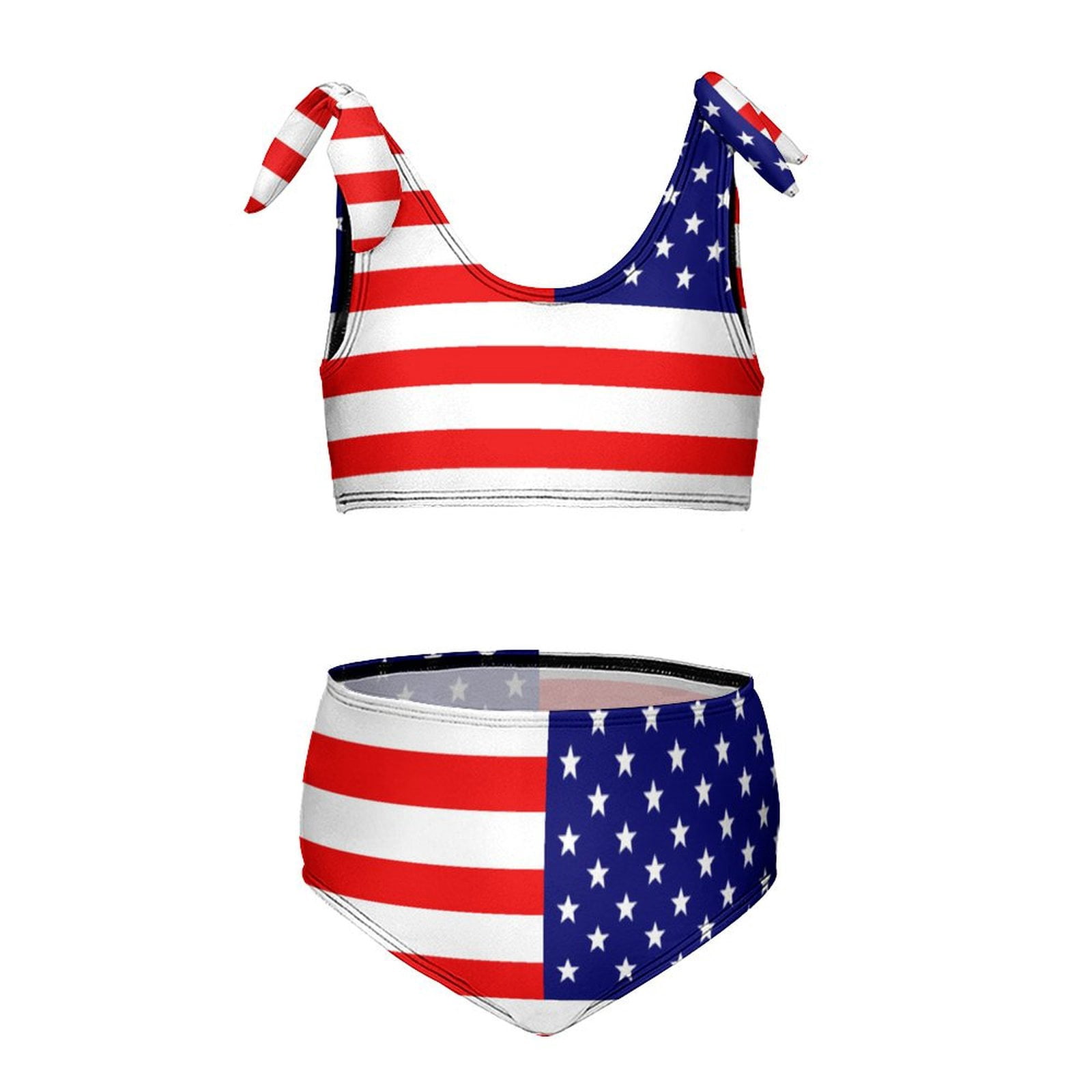 American Flag Girl's 2 Piece Bikini Set Beach Sport Swimsuit Swimwear 7 ...