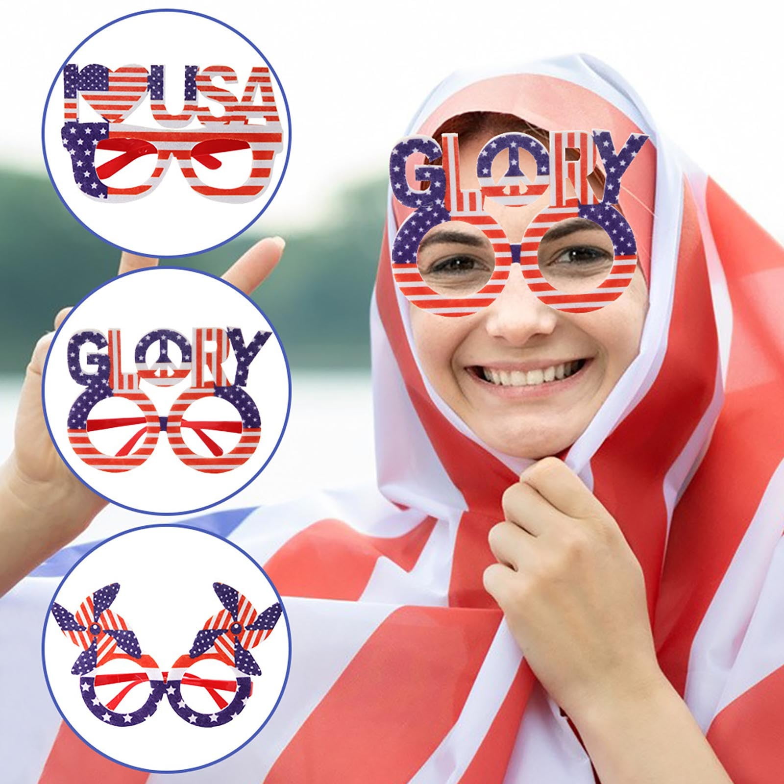 American Flag Glasses Eyeglasses For Independence Day Party Favors ...