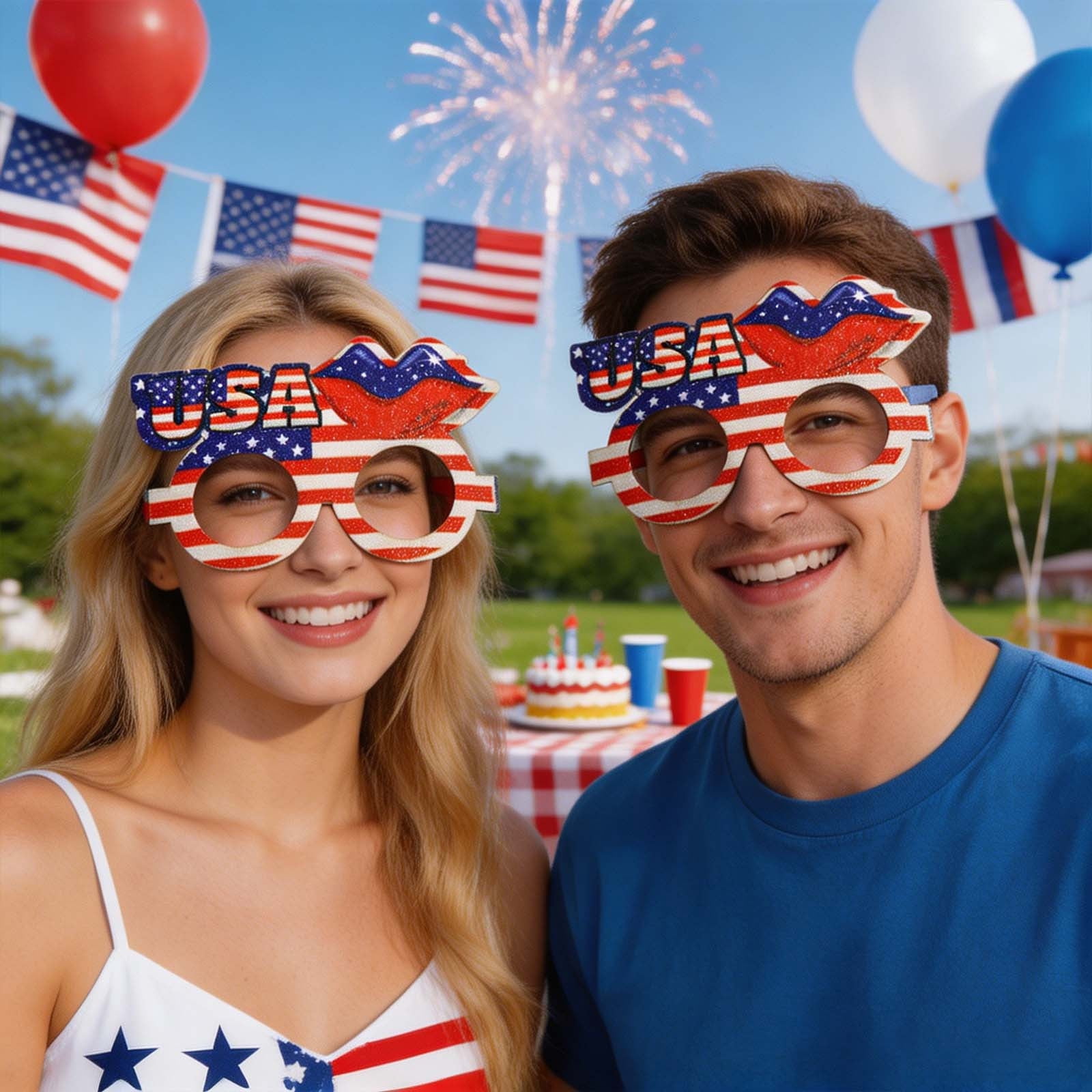 American Flag Glasses , Fourth 4th of July Party Accessories, USA ...