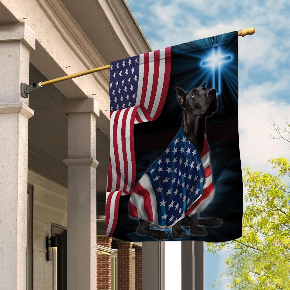 American Flag Great Dane Dog Wearing Flag American Patriot Patriotic ...