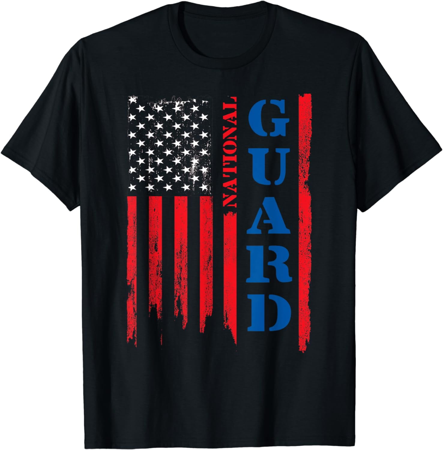 American Flag Grunge T Shirt | U.S National Guard Shirt - Walmart.com