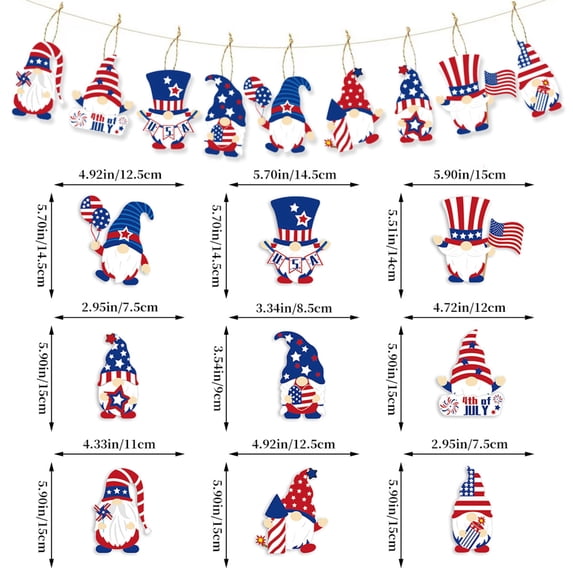American Flag Hanging Ornament Set, American Flag Decorations, Outdoor ...