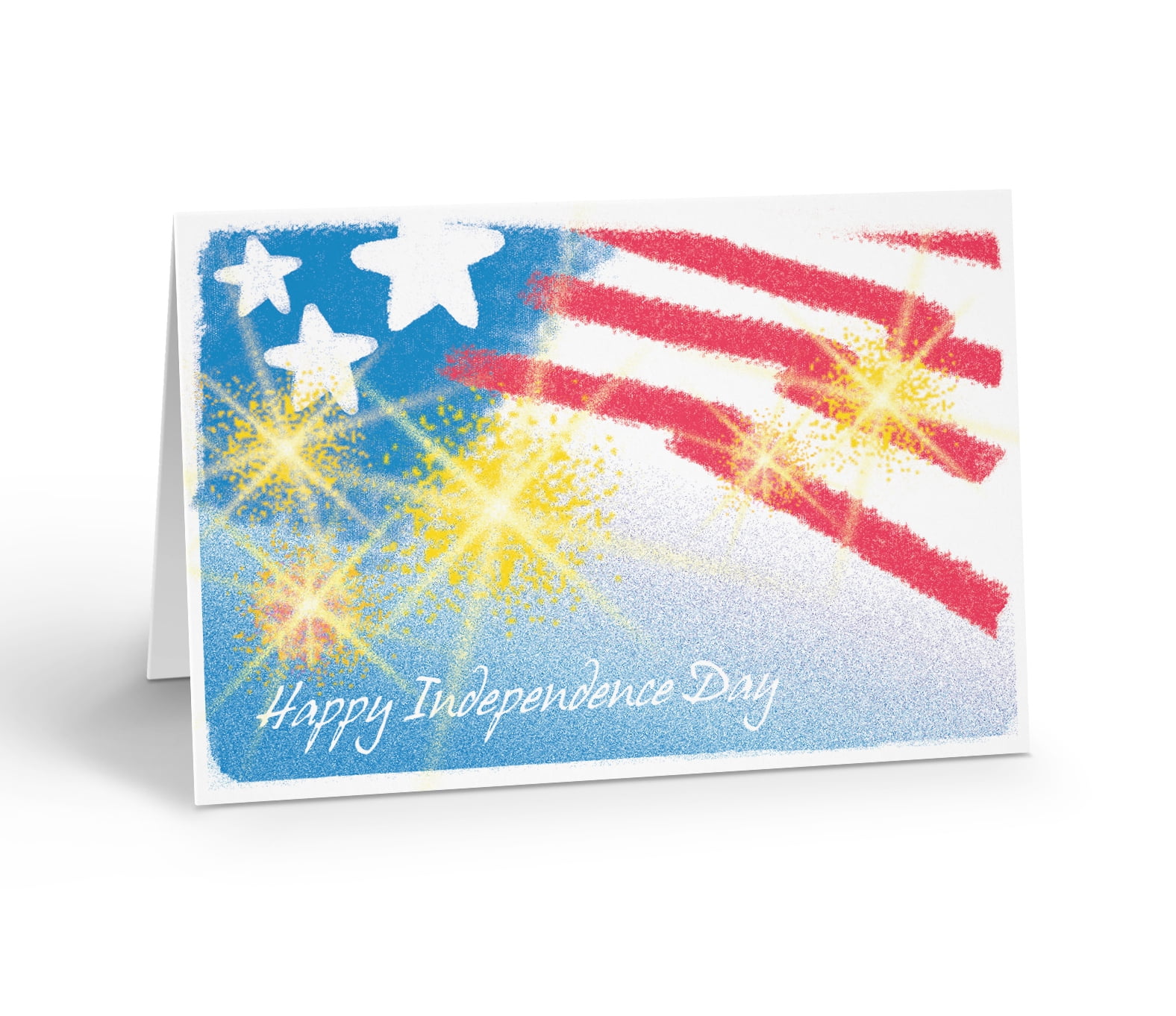 American Flag Happy Independence Day Greeting Cards - 12 Greeting Cards ...
