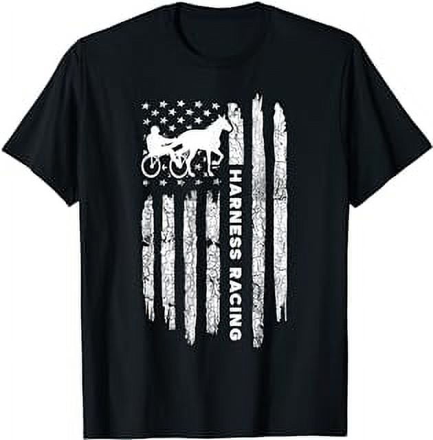 American Flag Harness Racing - Vintage Harness Racing T-Shirt - Walmart.com