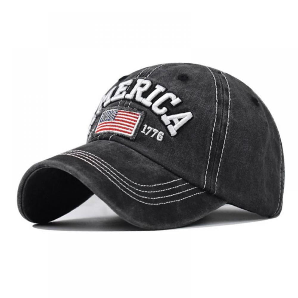 USA Adjustable Baseball Cap for Men & Women, Low Profile American Flag ...