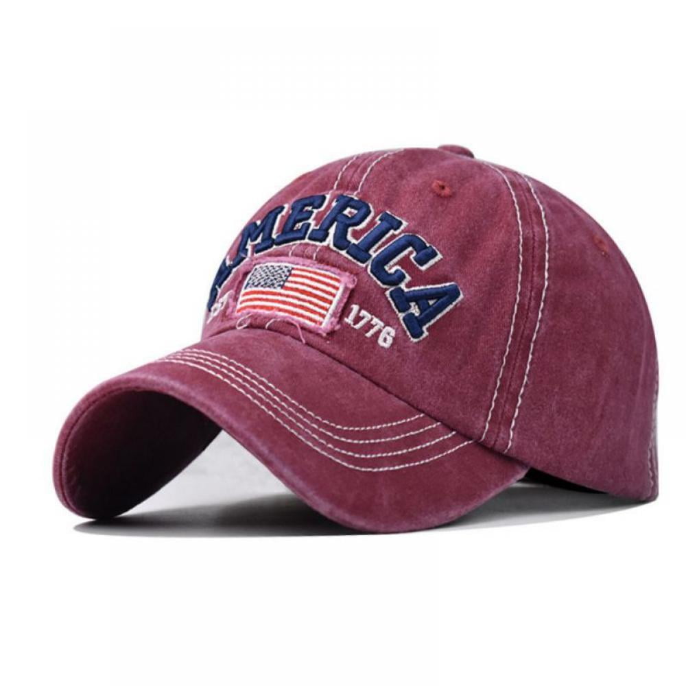 American Flag Hat Men Women Adjustable USA Baseball Cap Low Profile ...