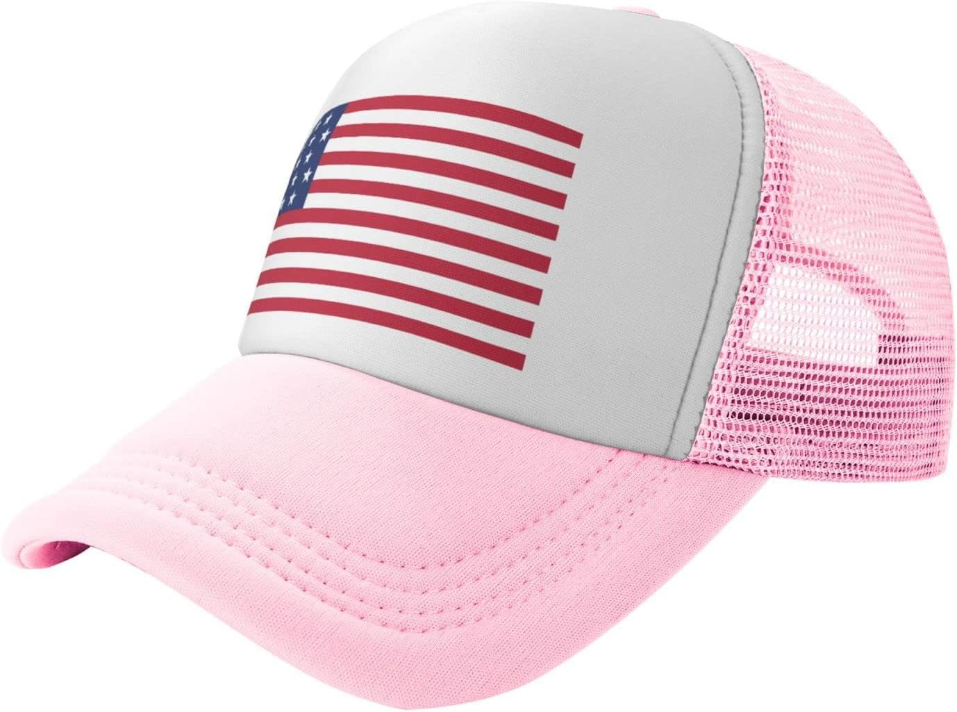 American Flag Hat, USA Trucker Hat for Men and Women, Adjustable ...