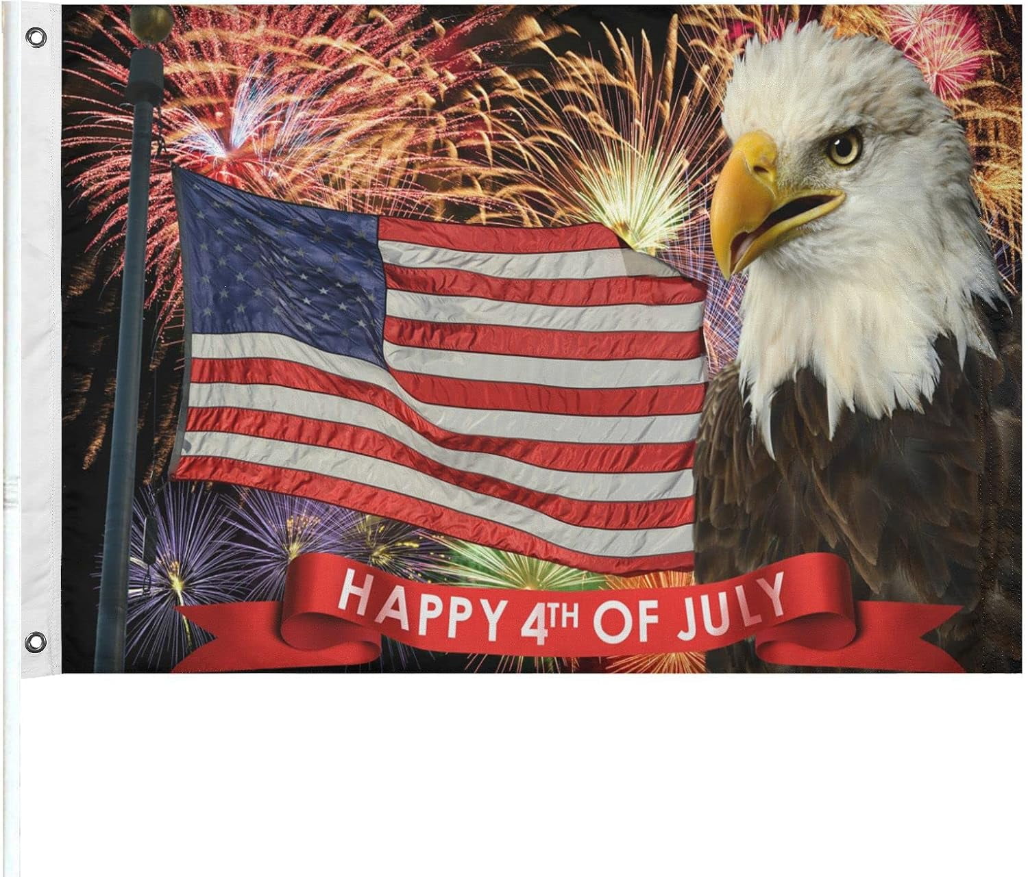 American Flag Hawk Flag Outdoor July 4 Hawk Garden Flag for Outside ...