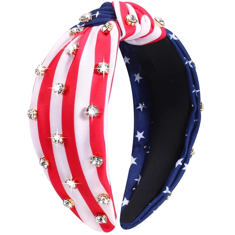 American Flag Headbands for Women Girls USA 4th of July Wide Knottted ...