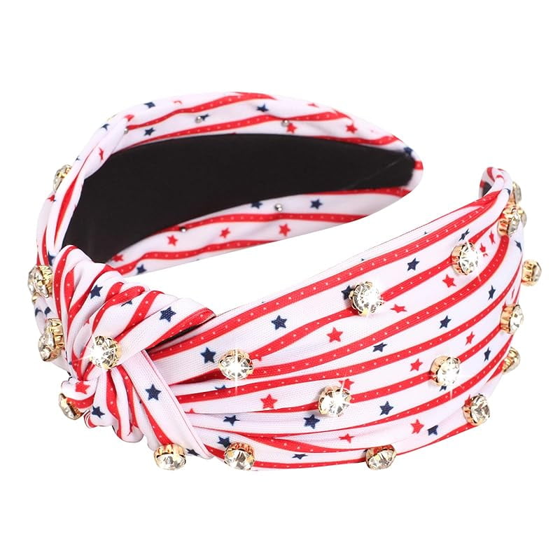 American Flag Headbands for Women Girls USA 4th of July Wide Knottted ...
