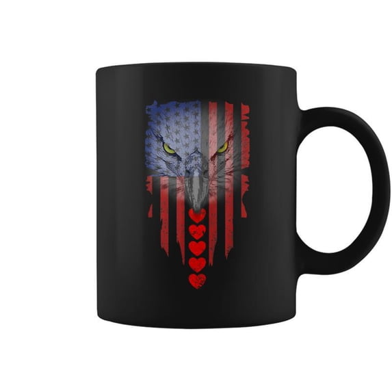 American Flag Hearts Bald Eagle Patriotic Usa Coffee Mugs - Walmart.com