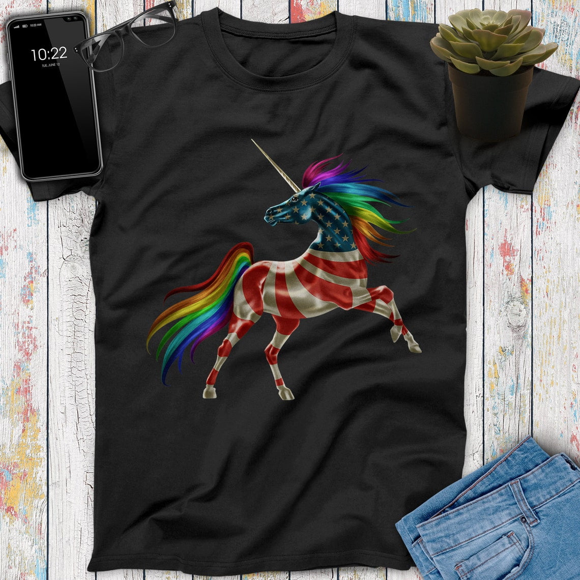 American Flag Horse Unicorn Flag Shirt, Unicorn Shirt, Unicorn Birthday, Girl Unicorn Shirt ...