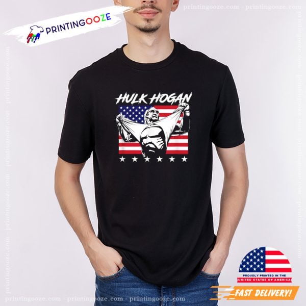 American Flag Hulk Hogan Pro Wrestler Tee - Walmart.com