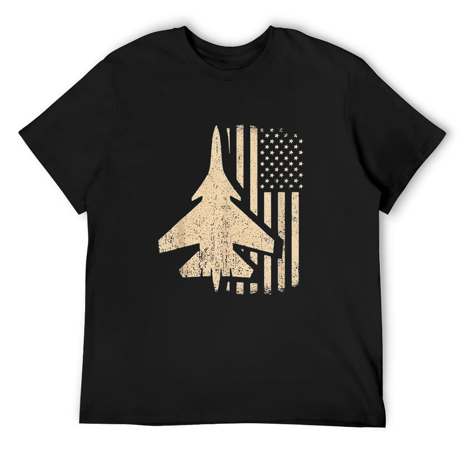 American Flag I USA Airplane I Patriotic Fighter Jet T-Shirt Black ...