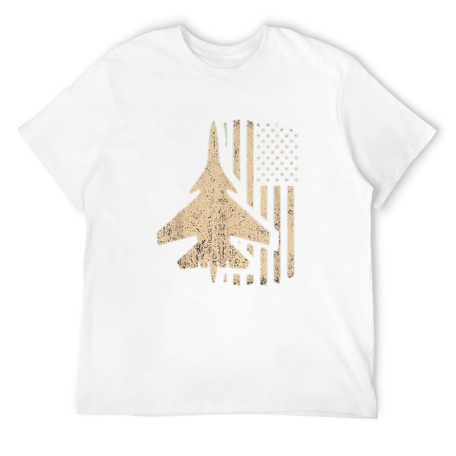 American Flag I USA Airplane I Patriotic Fighter Jet T-Shirt White 4X ...