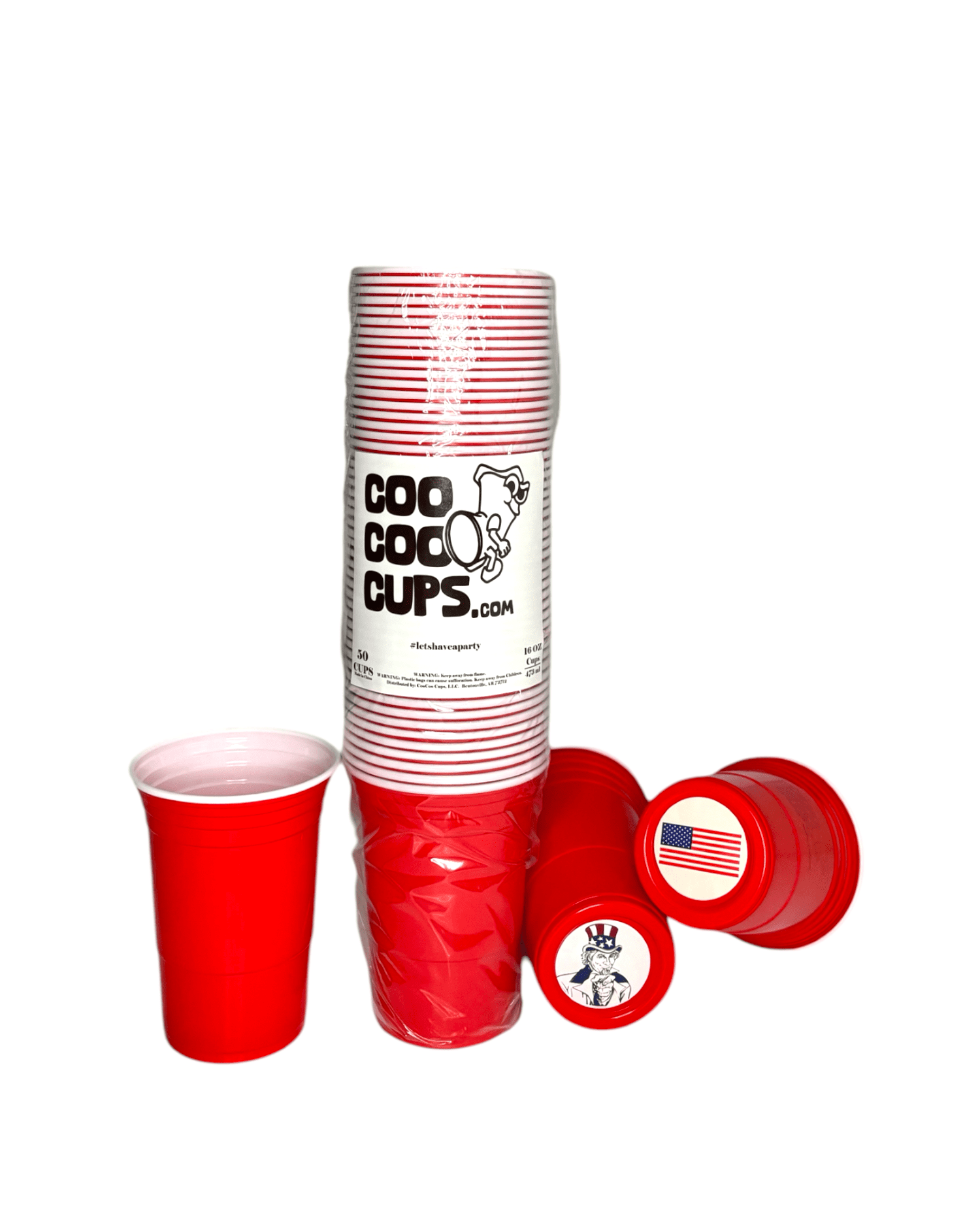 American Flag & I Want You - Red 16 oz Party Cups (50 Count) by CooCoo ...