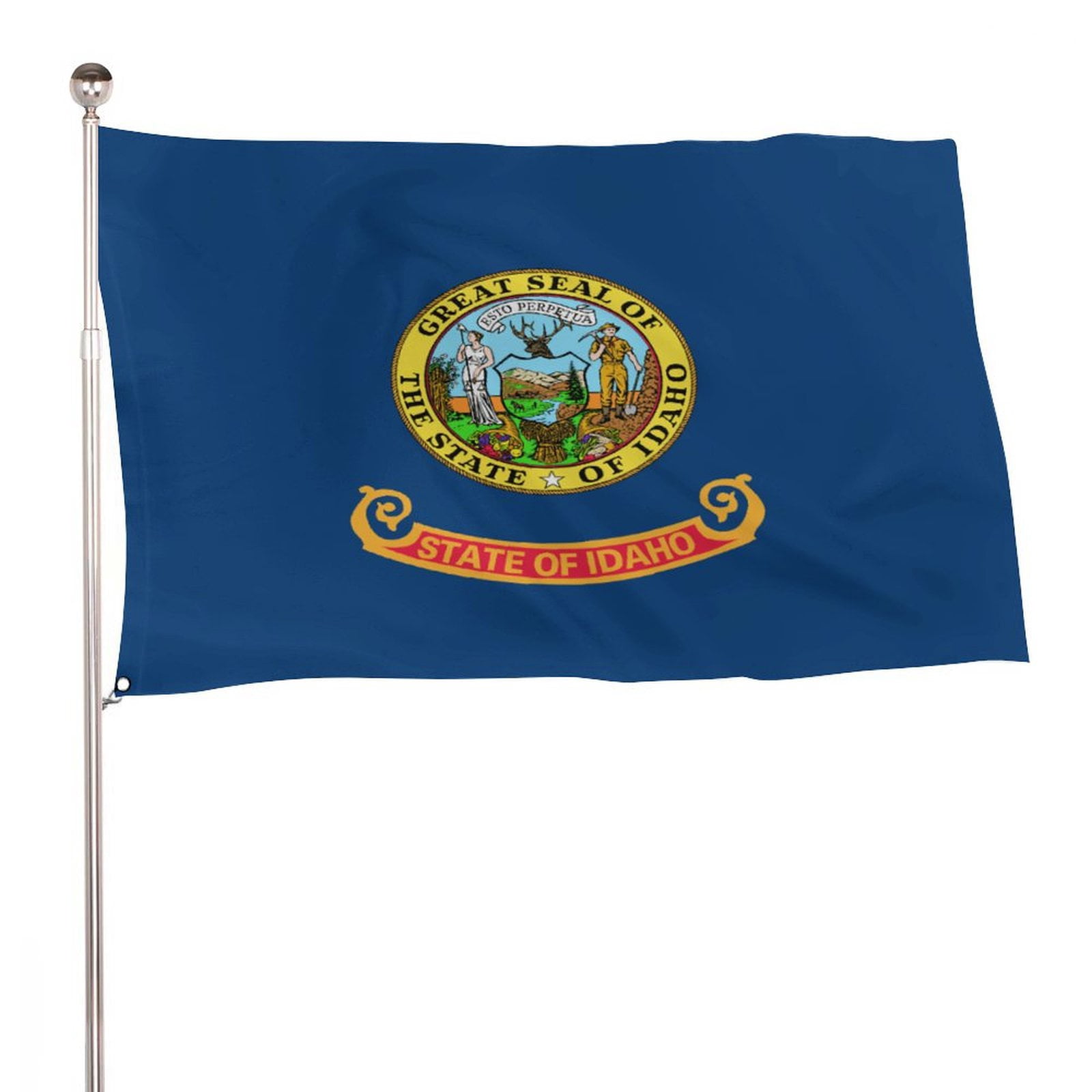 American Flag, Idaho Flag, Heavy Duty Polyester Falgs, Single Sided ...